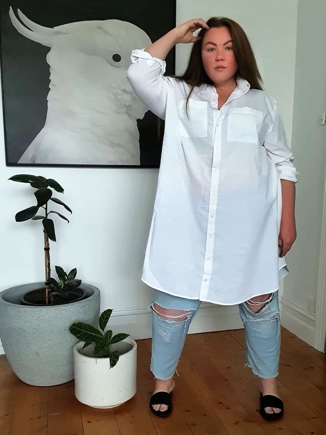 Boyfriend Shirt Dress // White – Hope and Harvest